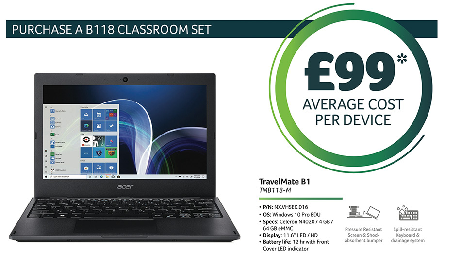 Acer Education Exclusive | £99 average cost per device